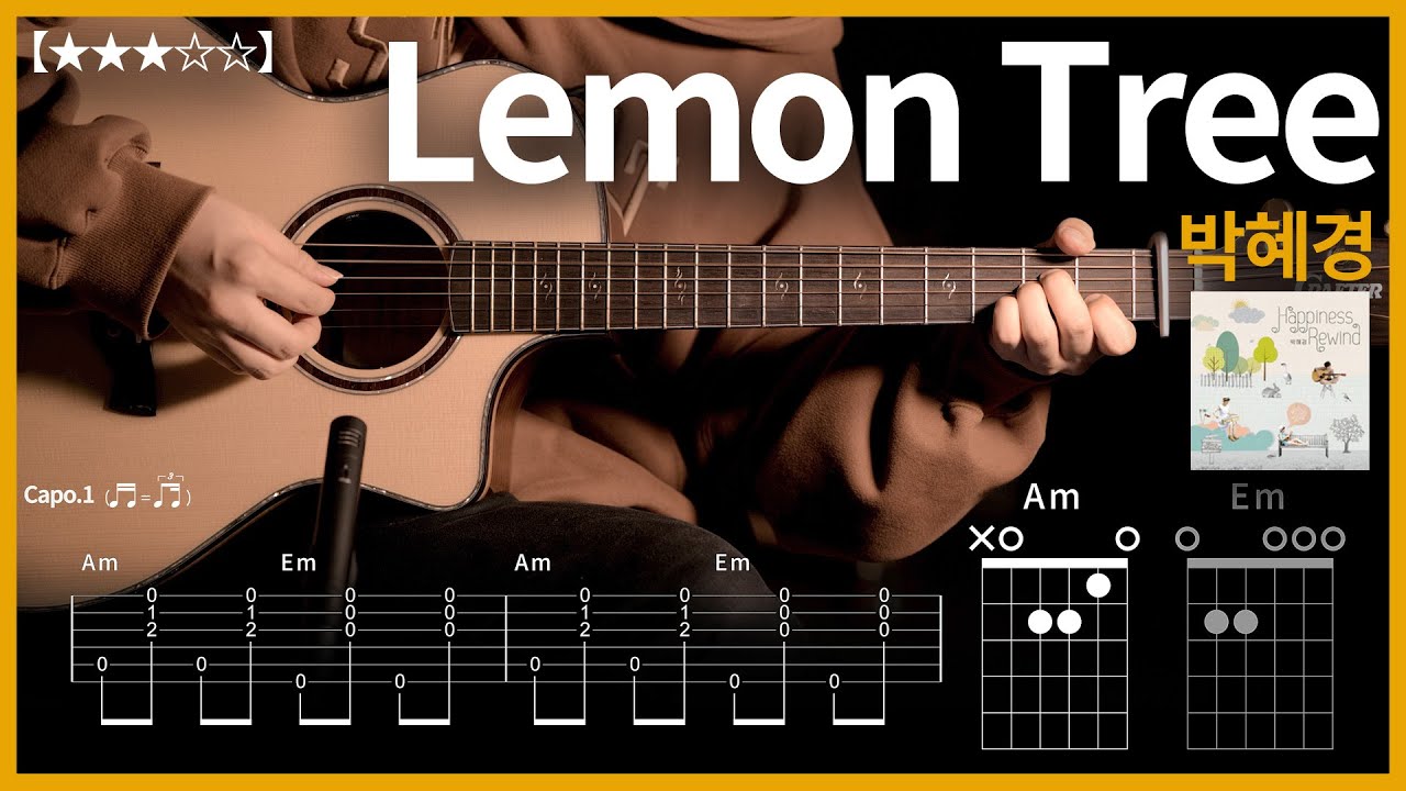 609.박혜경 - Lemon Tree(레몬트리) 기타커버 【★★★☆☆】 | Guitar tutorial |ギター 弾いてみた ...
