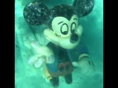 Omg I saw Mickey Mouse under water - YouTube