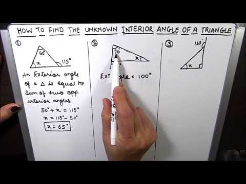 How To Find The Unknown Interior Angle Of A Triangle