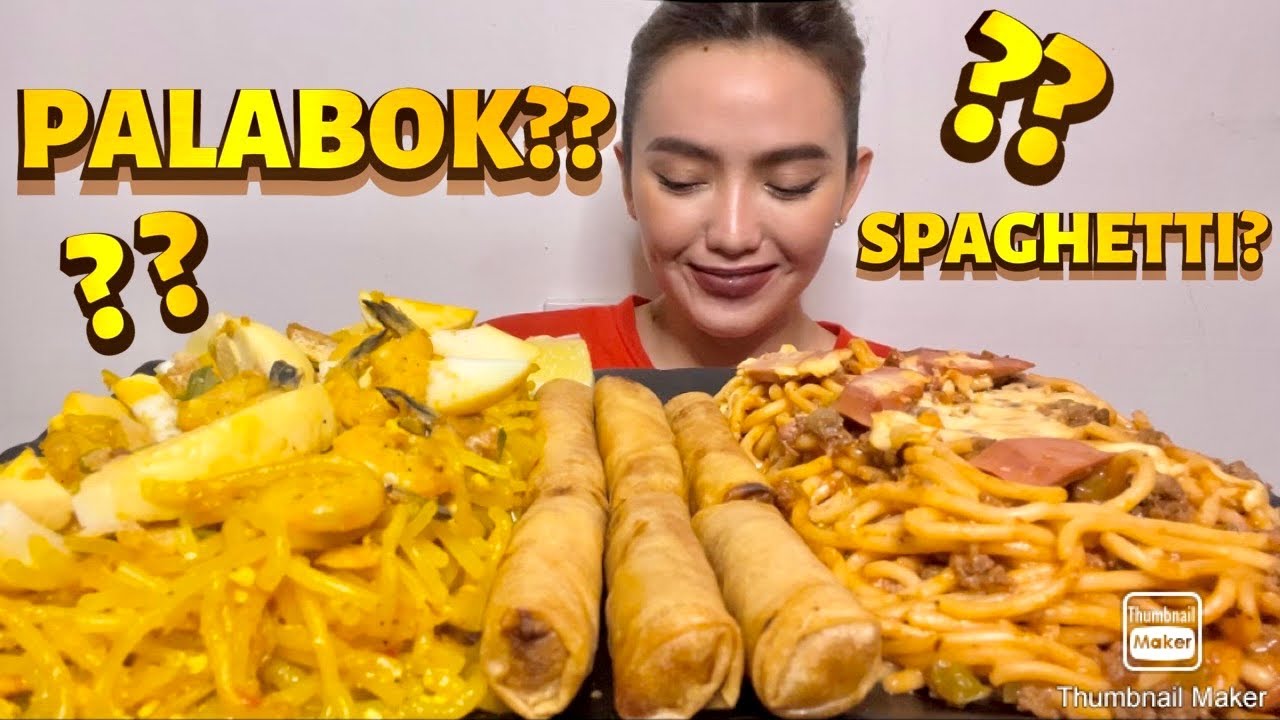 PINOY SPAGHETTI + PANCIT PALABOK + LUMPIA SHANGHAI || PINOY MERIENDA ...