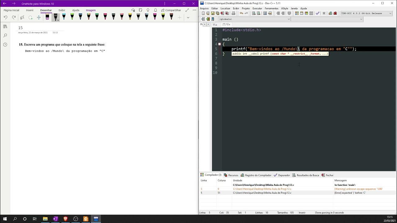 Luís Damas Linguagem C Cap. 2 Ex. 15 - YouTube