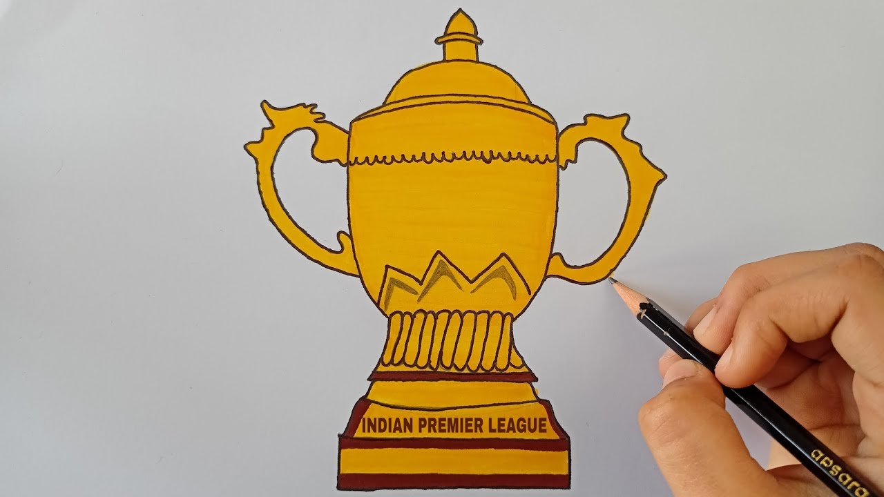 How to draw IPL Trophy/ IPL Trophy Drawing..Trophy drawing/ IPL 2023 ...