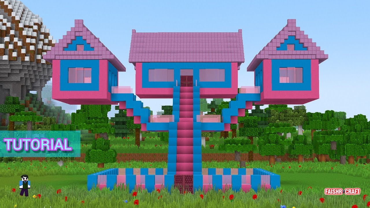 Minecraft sky modern house build (Tutorial) - YouTube
