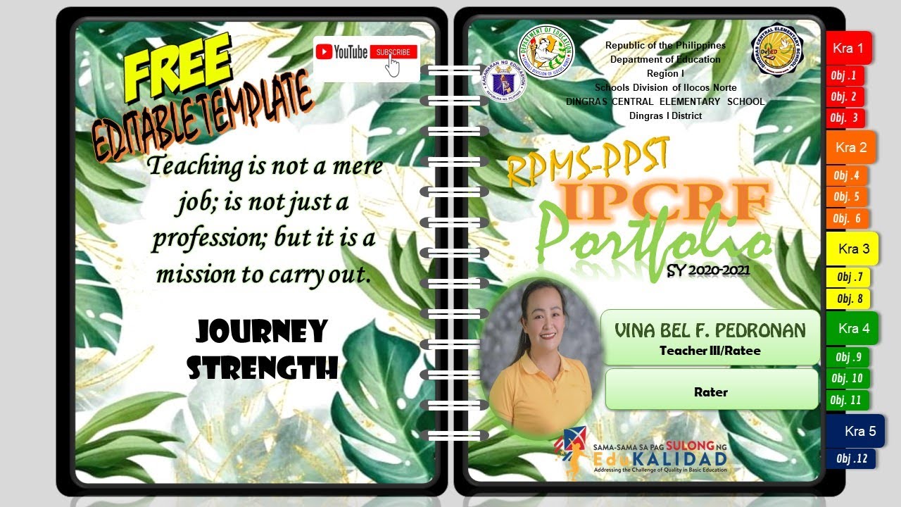 RPMS E-PORTFOLIO/COMPLETE MOVs & ANNOTATIONS /FREE TEMPLATE/Teacher ...