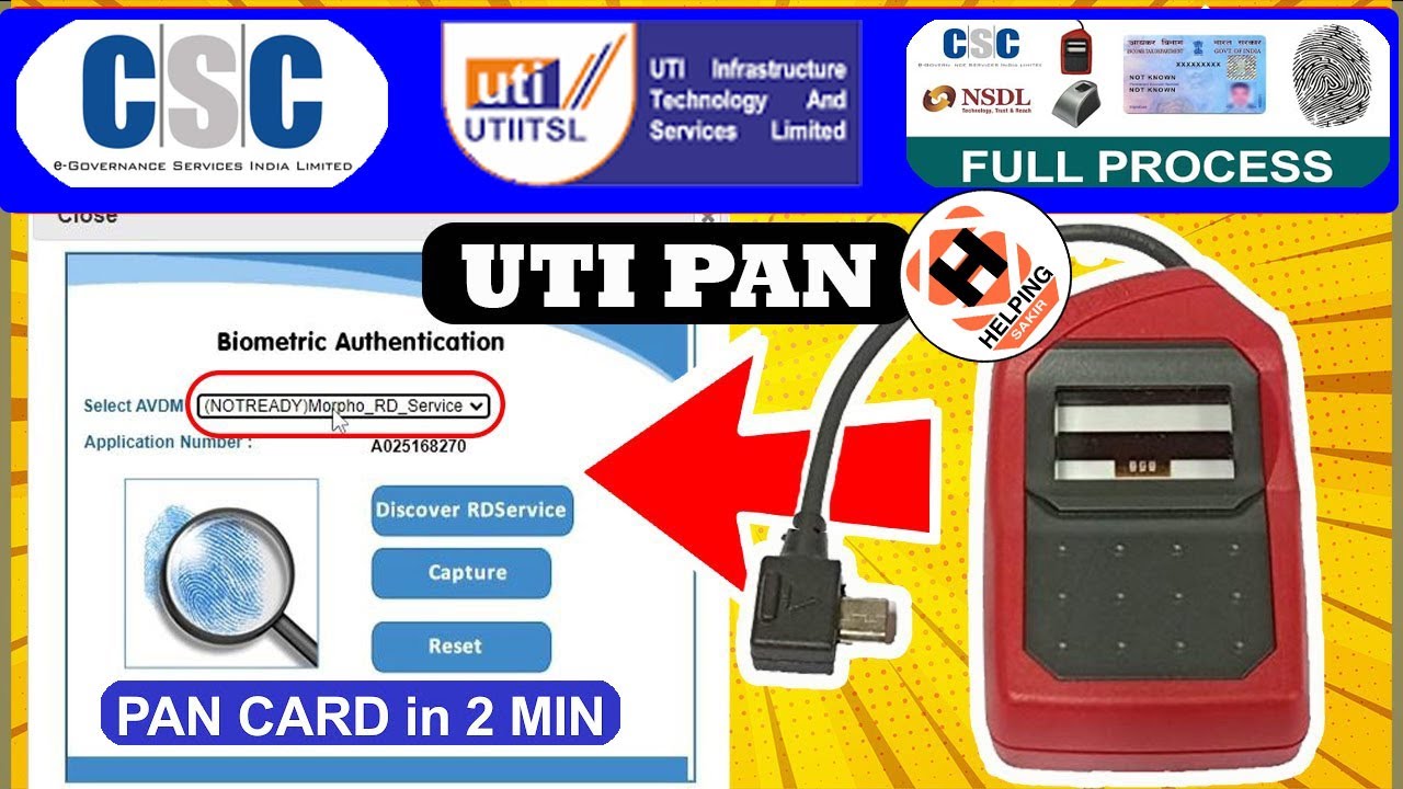 How to apply Pan Card biometric online | fingerprint UTI se Pan Card ...