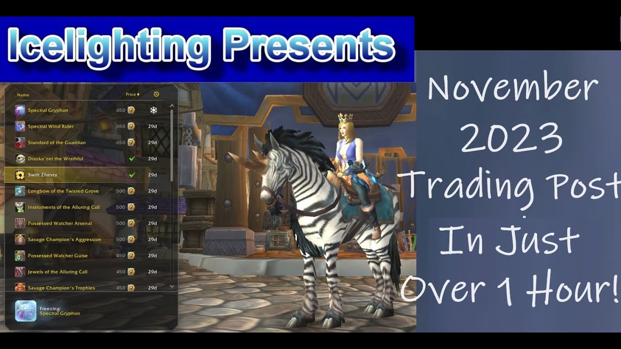 November 2023 Trading Post In Just over 1 hour- Drazka'zet the Wrathful ...