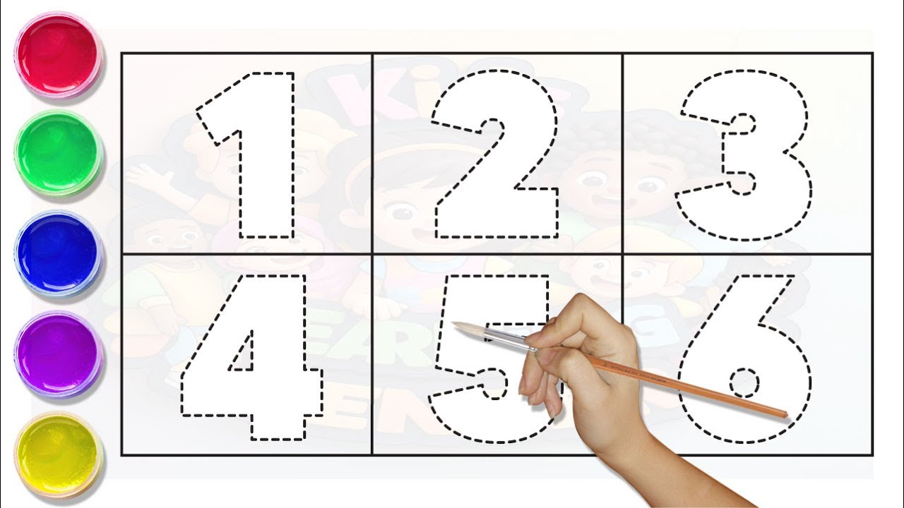 Learn to Write Counting! Tracing & Coloring - YouTube