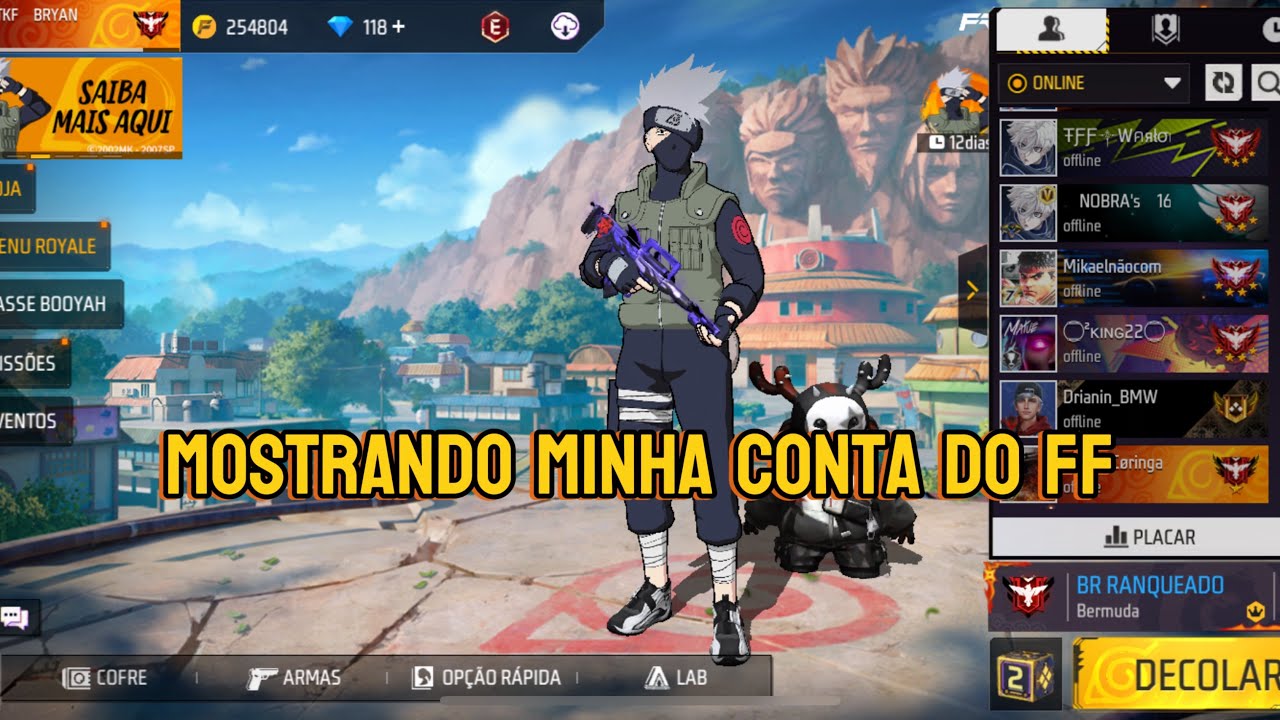 MOSTRANDO MINHA CONTA DO FF SERÁ QUE É GEMADA ? - YouTube