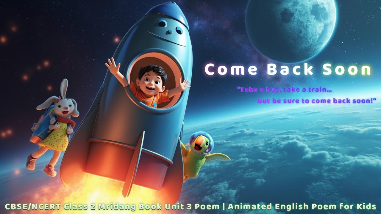 Come Back Soon | CBSE/NCERT Class 2 Mridang Book Unit 3 Poem | Animated ...