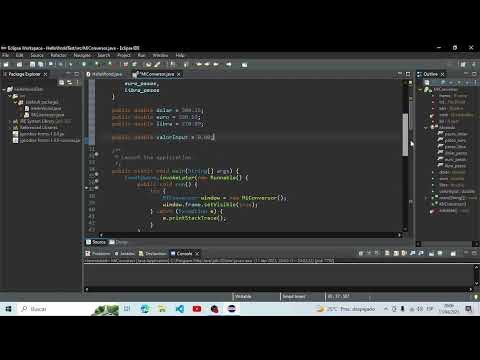 Conversor monedas Java - YouTube