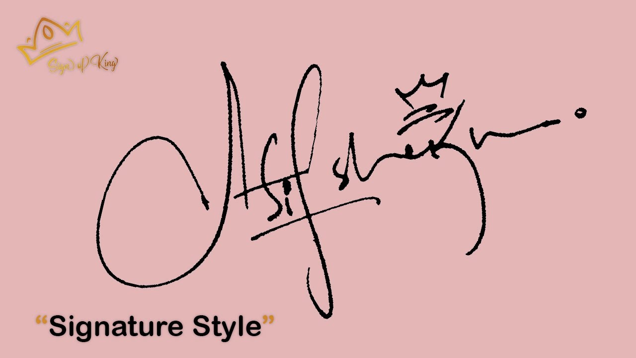 How to Draw Professional Signature Style | Sign of King - YouTube