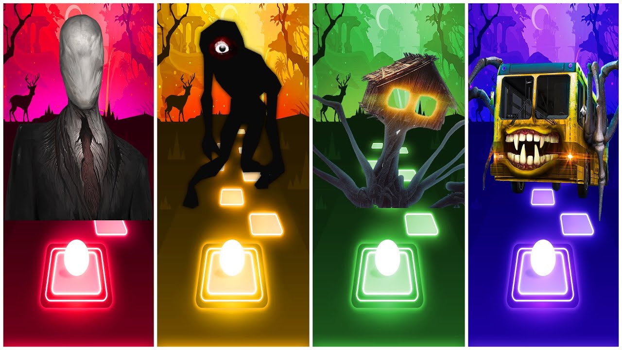 Slender Man - Roblox Doors - House Head - Bus Eater | Tiles Hop EDM ...