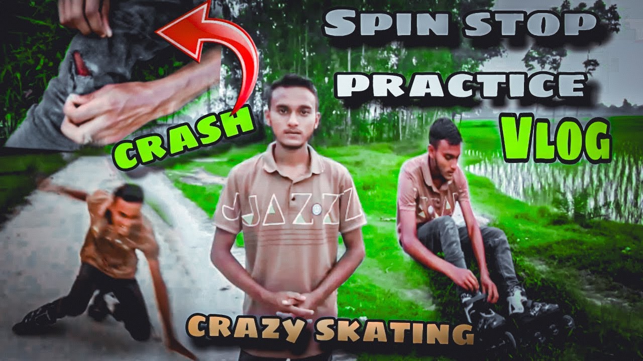 How to learn spin stop ⛸️ Skating lessons/inline skating/vlog video ...