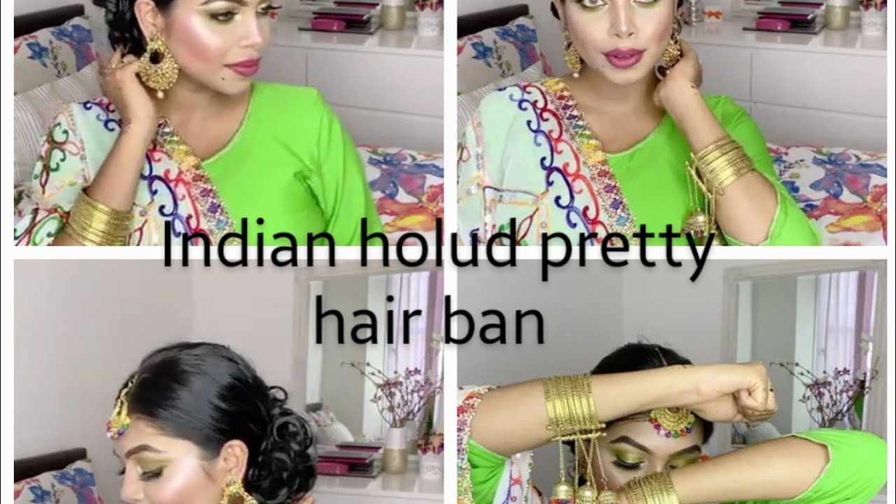 Simple Indian hair ban for holud pretty or any cooasion | Indian hair ...