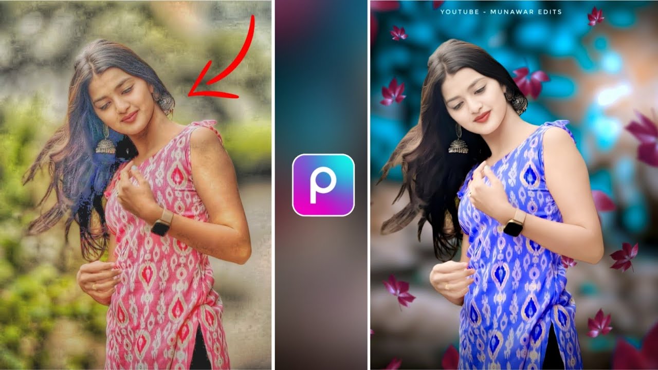 PicsArt Blue Background Photo Editing | Photo Ka Background Kaise ...
