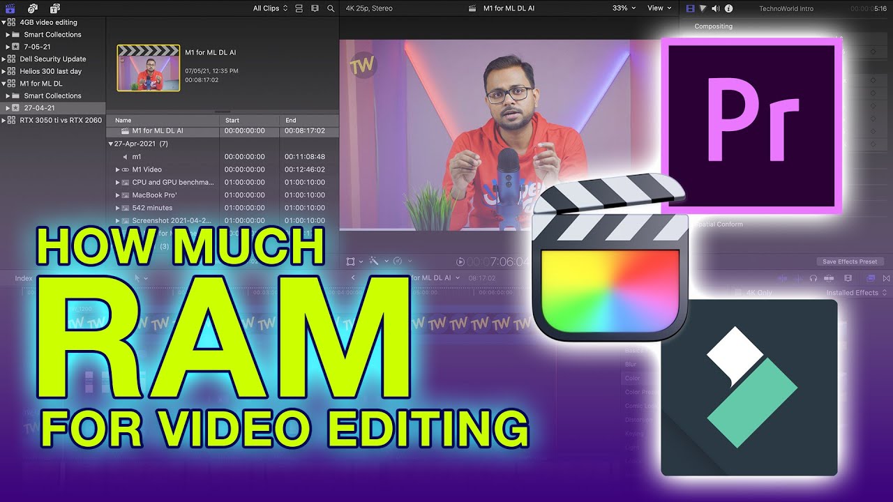 How much RAM for video editing in 720p, 1080p and 4K ? Can we edit ...
