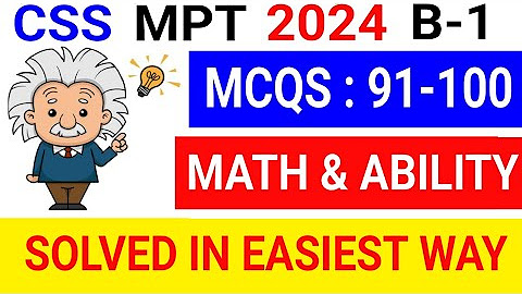 CSS MPT MATH PORTION PREPARATION - YouTube