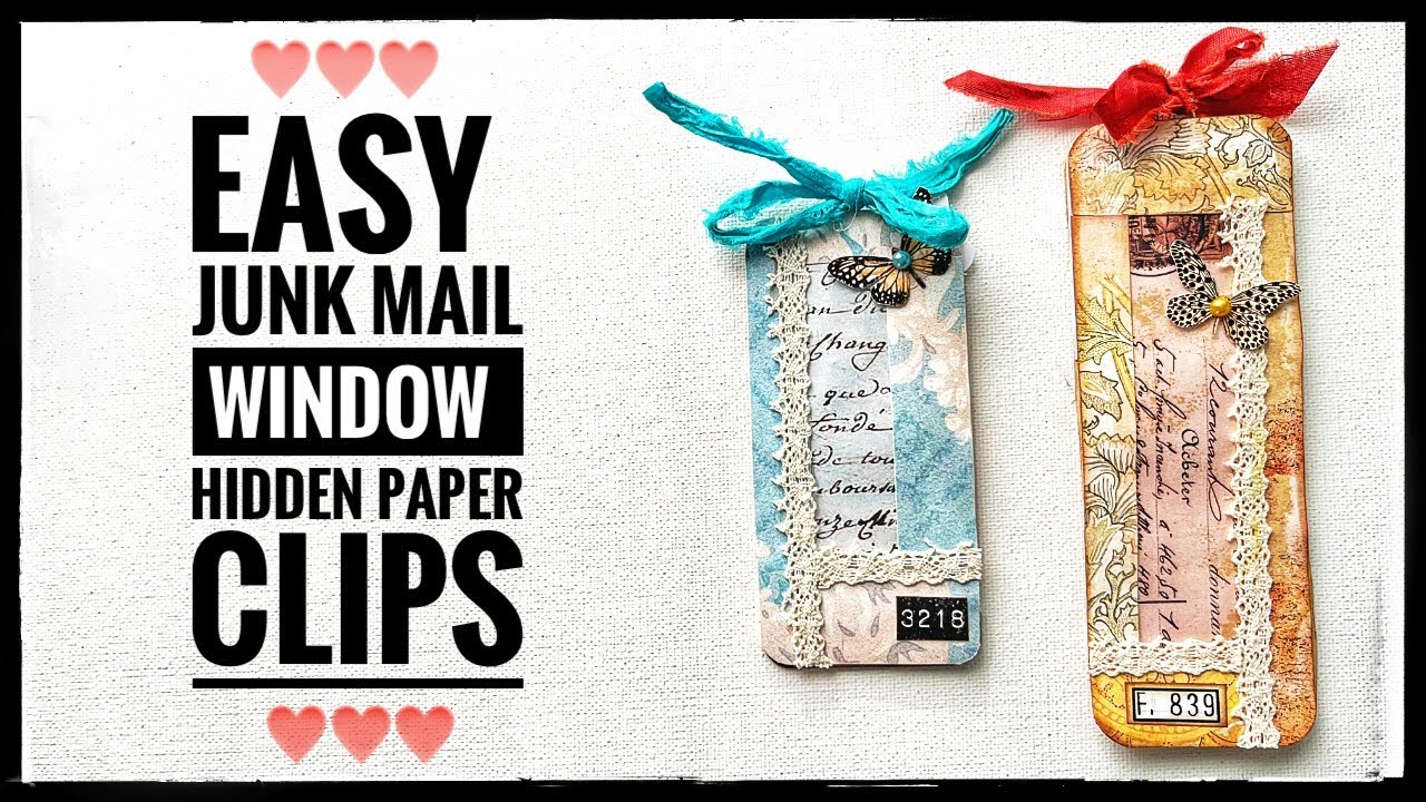 Easy - Junk Mail Window Hidden Paper Clip - Junk Journal - YouTube