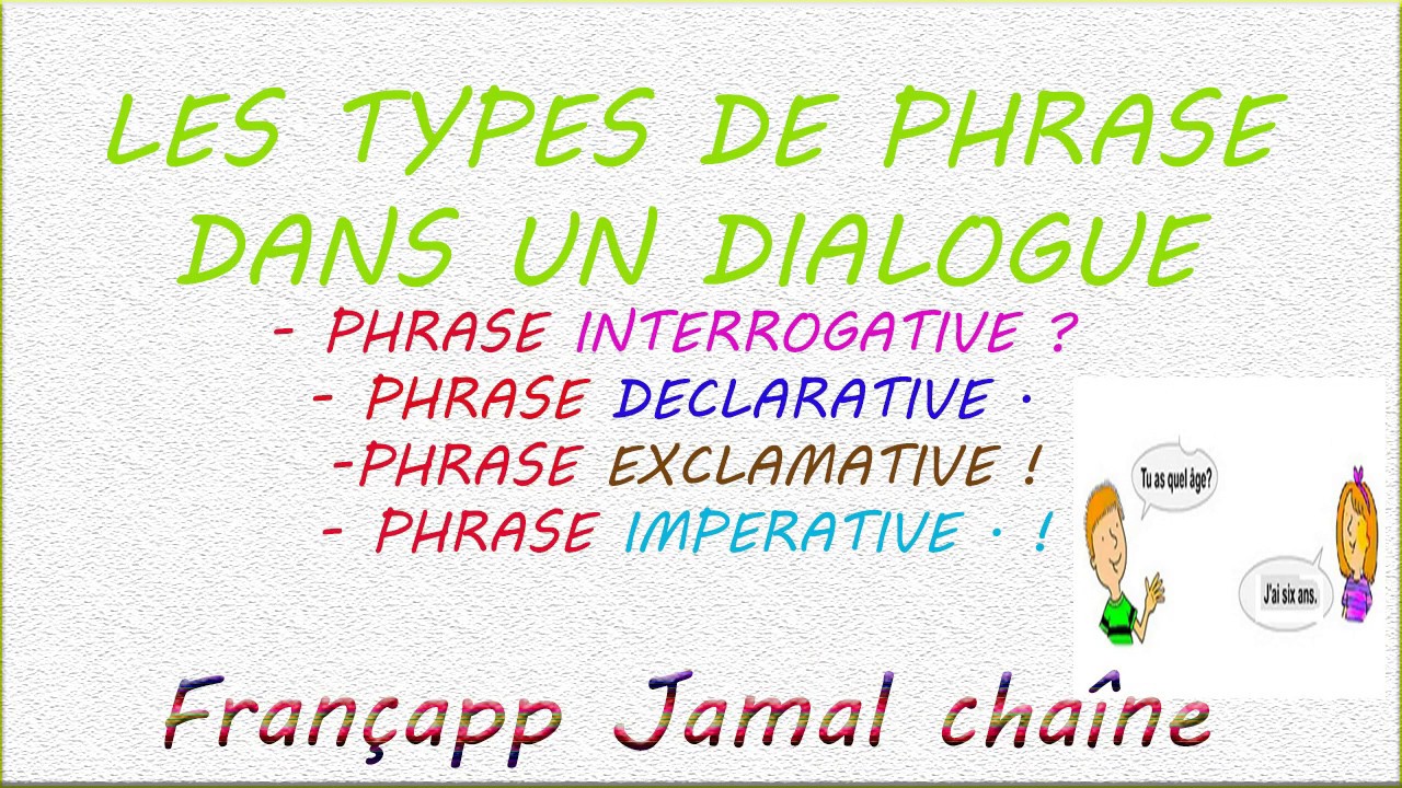 Les types de phrase dans un dialogue - Part 1 - YouTube