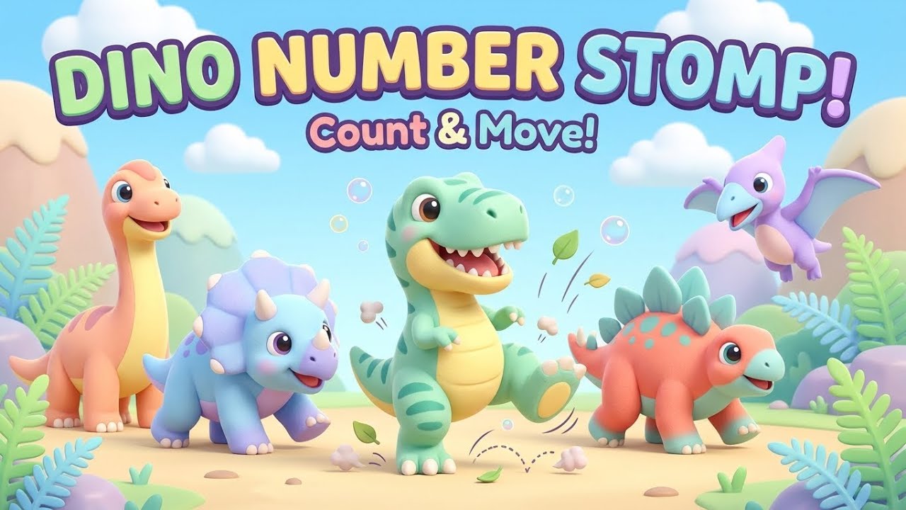 Dinosaur Number Stomp! 🦖 Counting Song for Kids | Flash Facts! Ep 10 ...