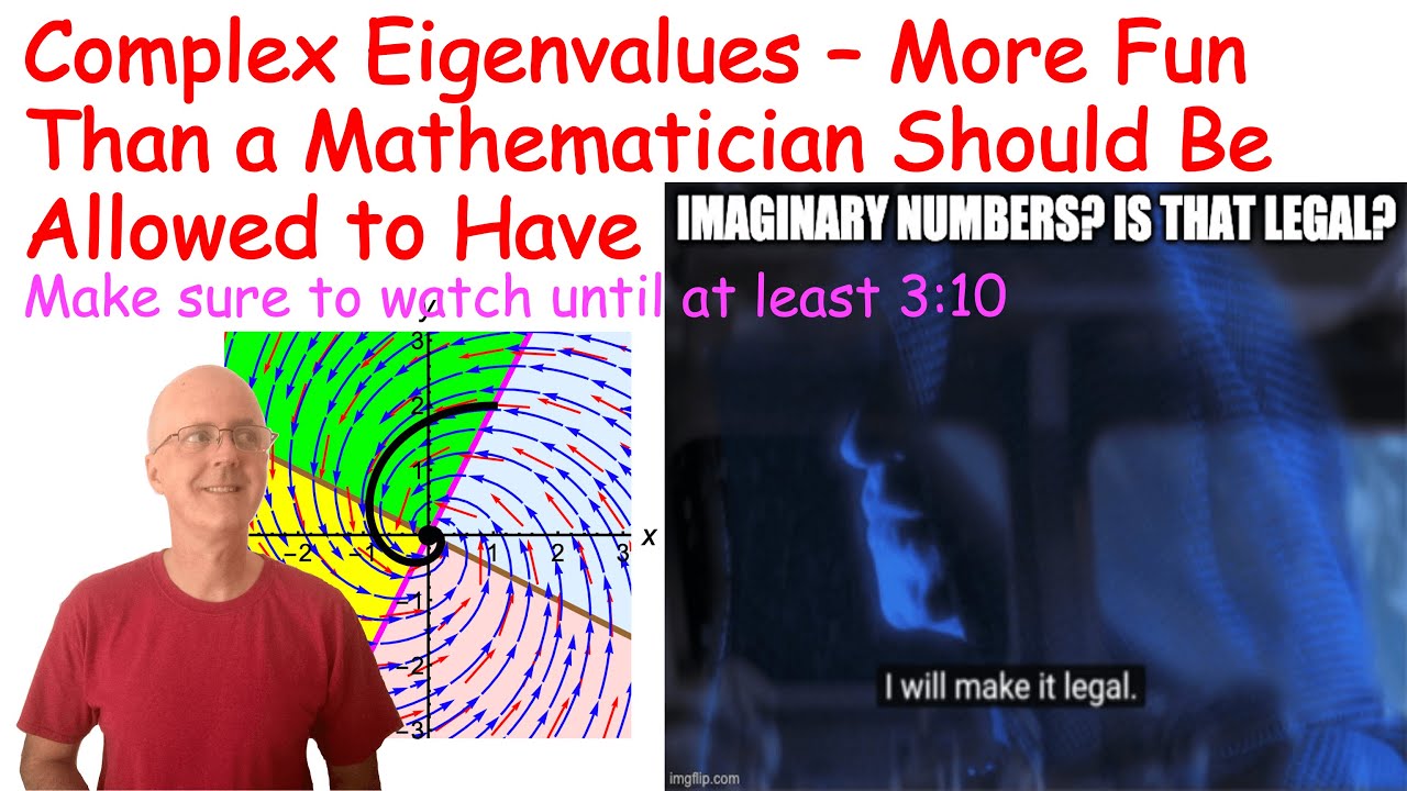 Complex Number Eigenvalues & Eigenvectors Generate Spiral Sinks ...