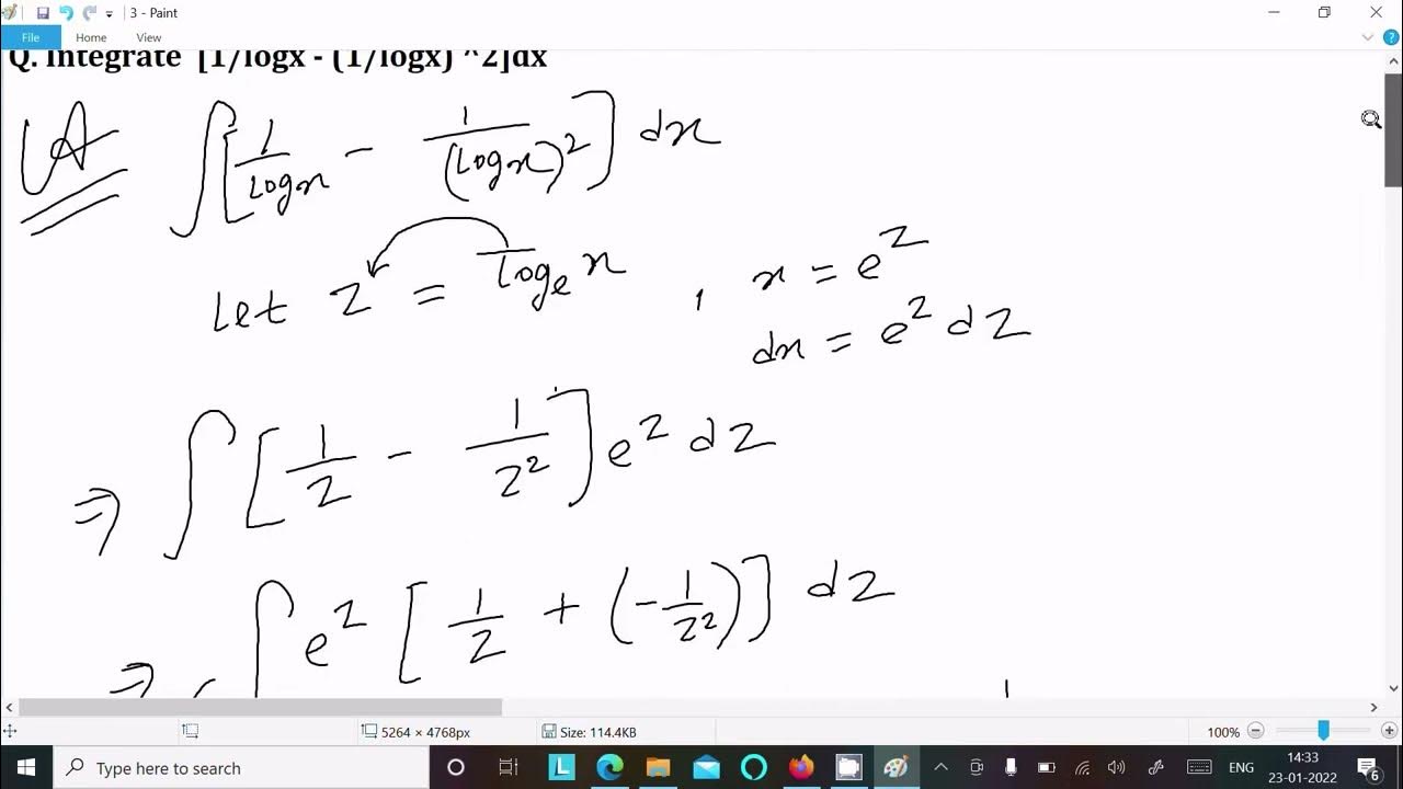 integrate-1-logx-1-logx-2-dx-youtube