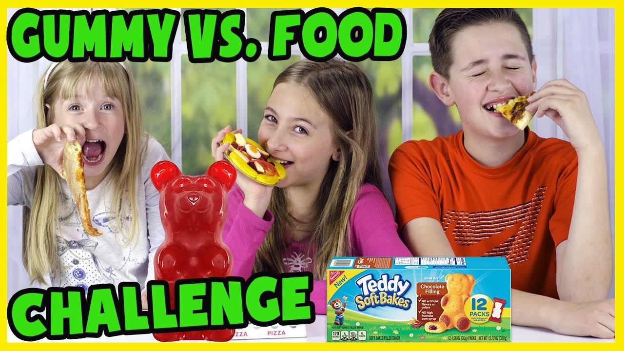 GUMMY FOOD vs. REAL FOOD CHALLENGE 2 - YouTube