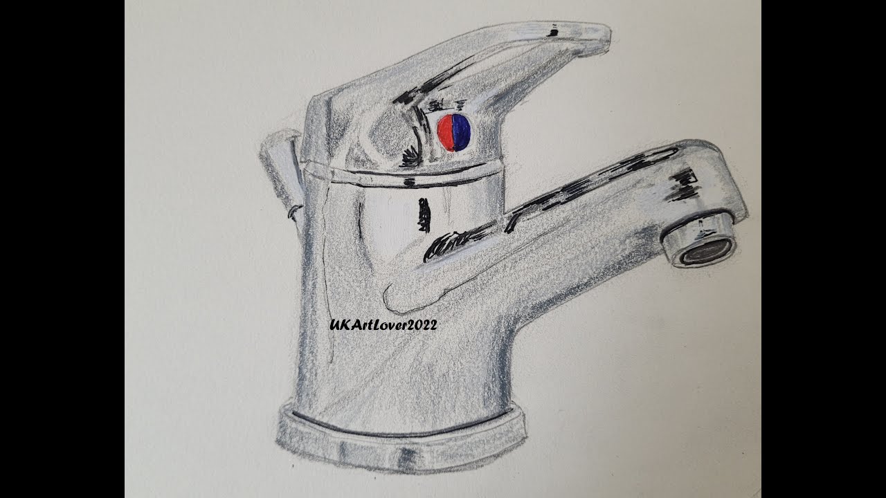Standard English Steel tap Still Life - Pencil and Pens Colouring ...