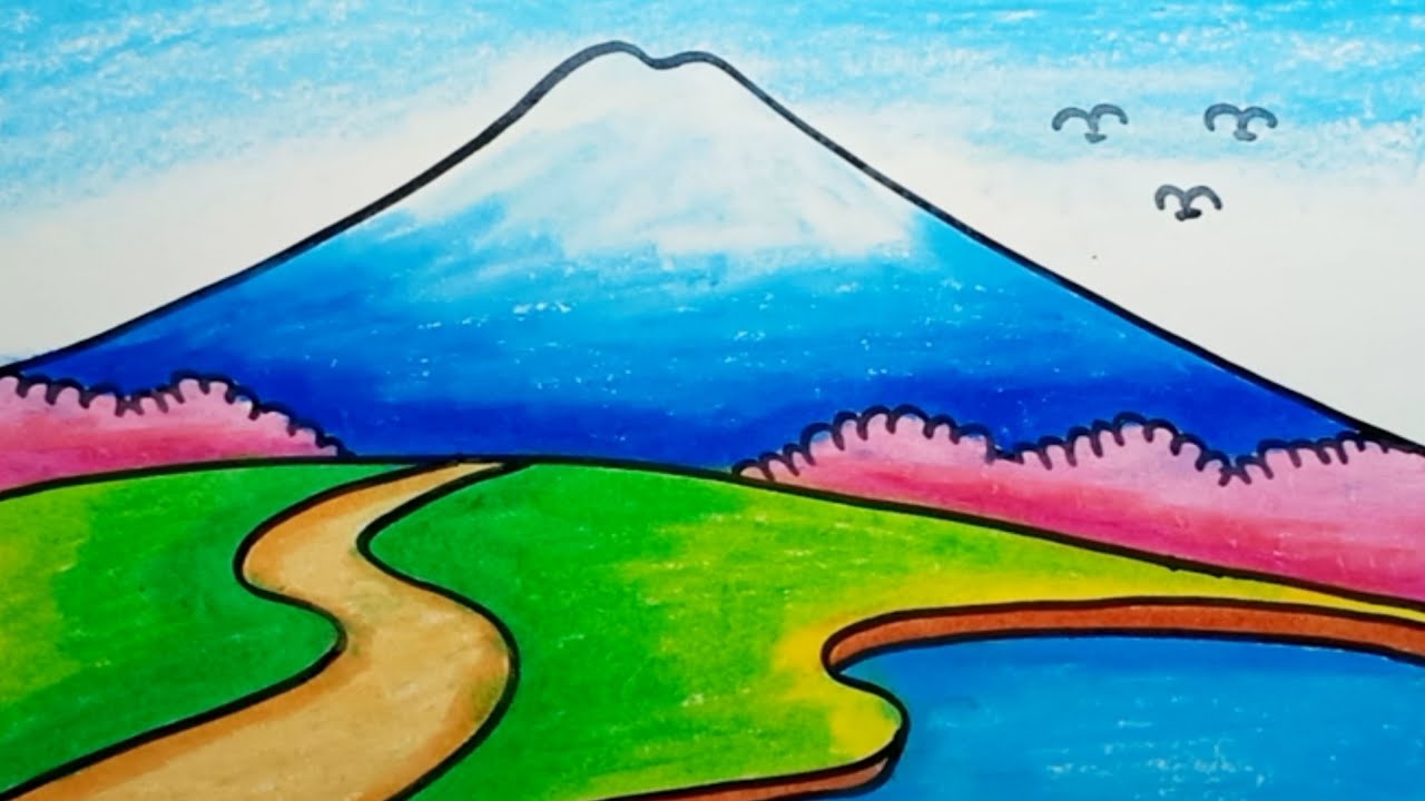 How To Draw Easy Scenery Step By Step |Drawing Scenery Simple - YouTube
