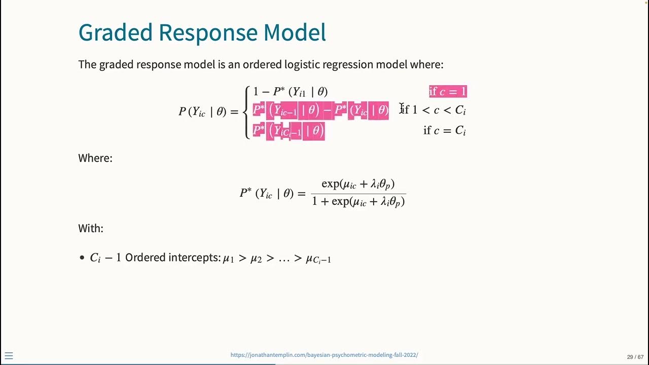 Bayesian Psychometric Models, Lecture 4d, Part 1; November 18, 2022 (U of Iowa) - YouTube