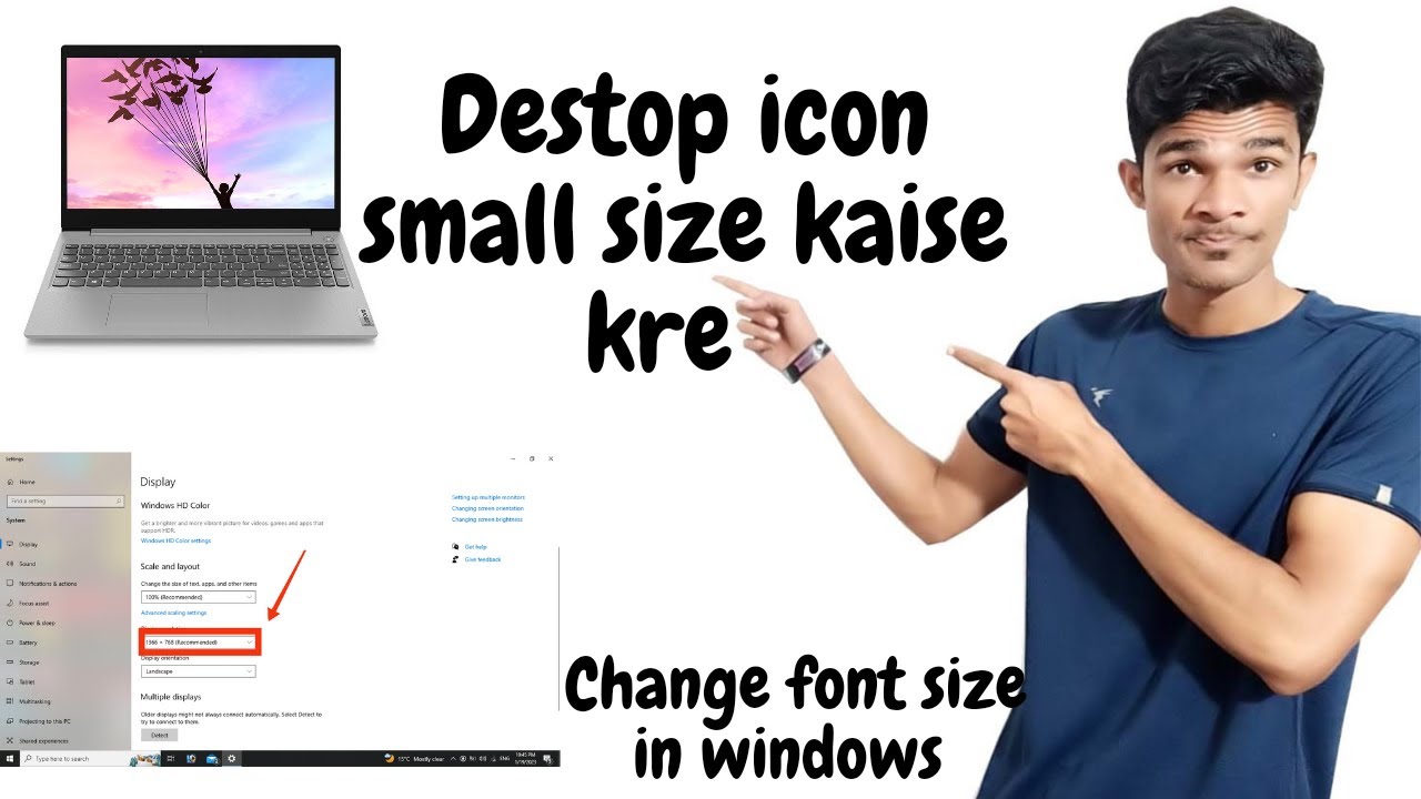 🔥How to change font size windows correctly in 2023🤔 | Computer me icon ...