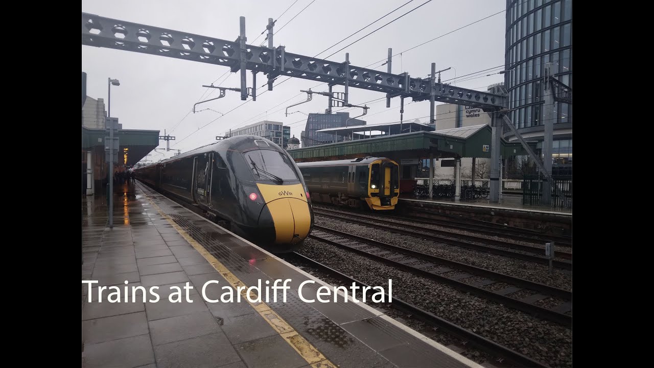 Trains at Cardiff Central - YouTube