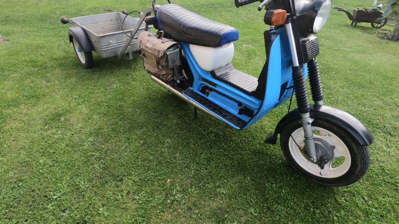 Orginal Simson SR50 1/C mit Anhänger - YouTube