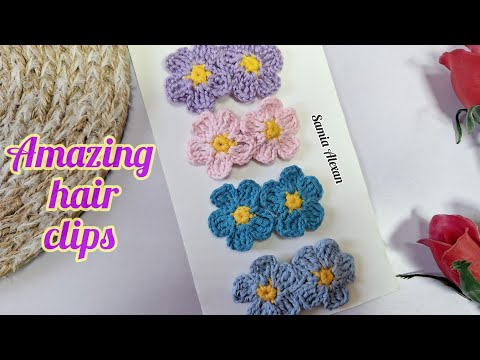 Amazing 💯 Beautiful crochet hair clips for girls/ beginners friendly🥰