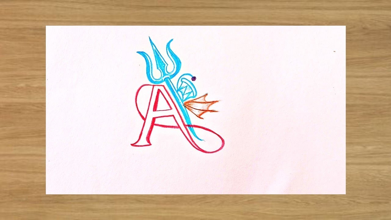 how to draw a A letter drawing// easy drawing - YouTube