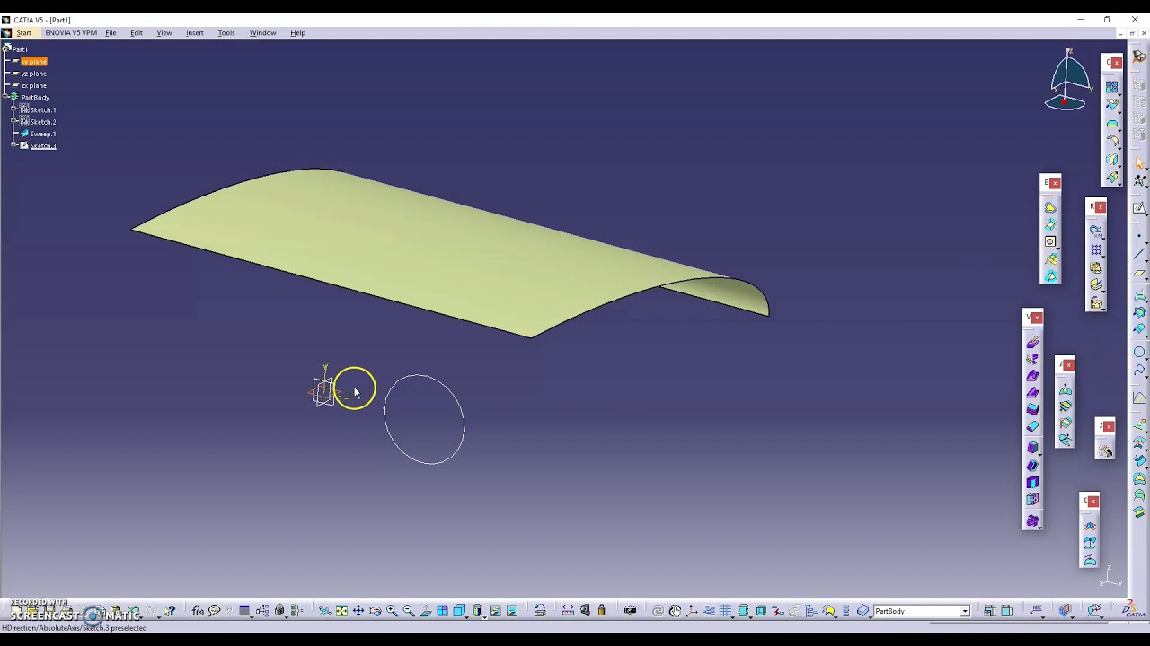 Tutorial CATIA: Surface modelling - YouTube