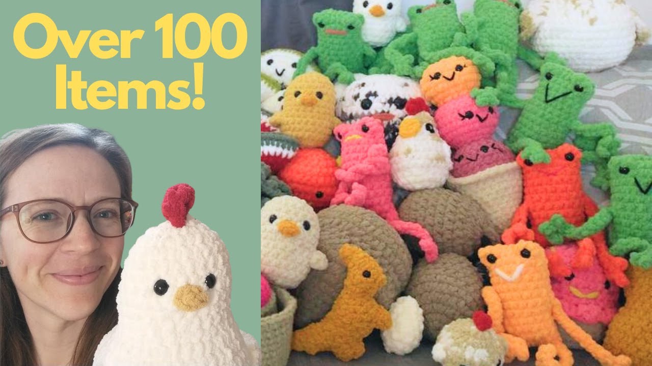 Everything I Crocheted In April: OVER 100 ITEMS! - YouTube