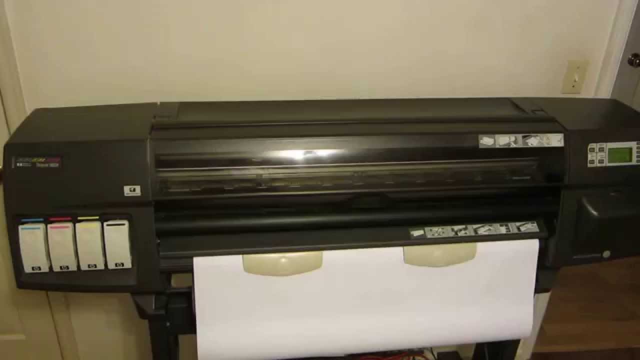 HP Design Jet 1055 CM - YouTube