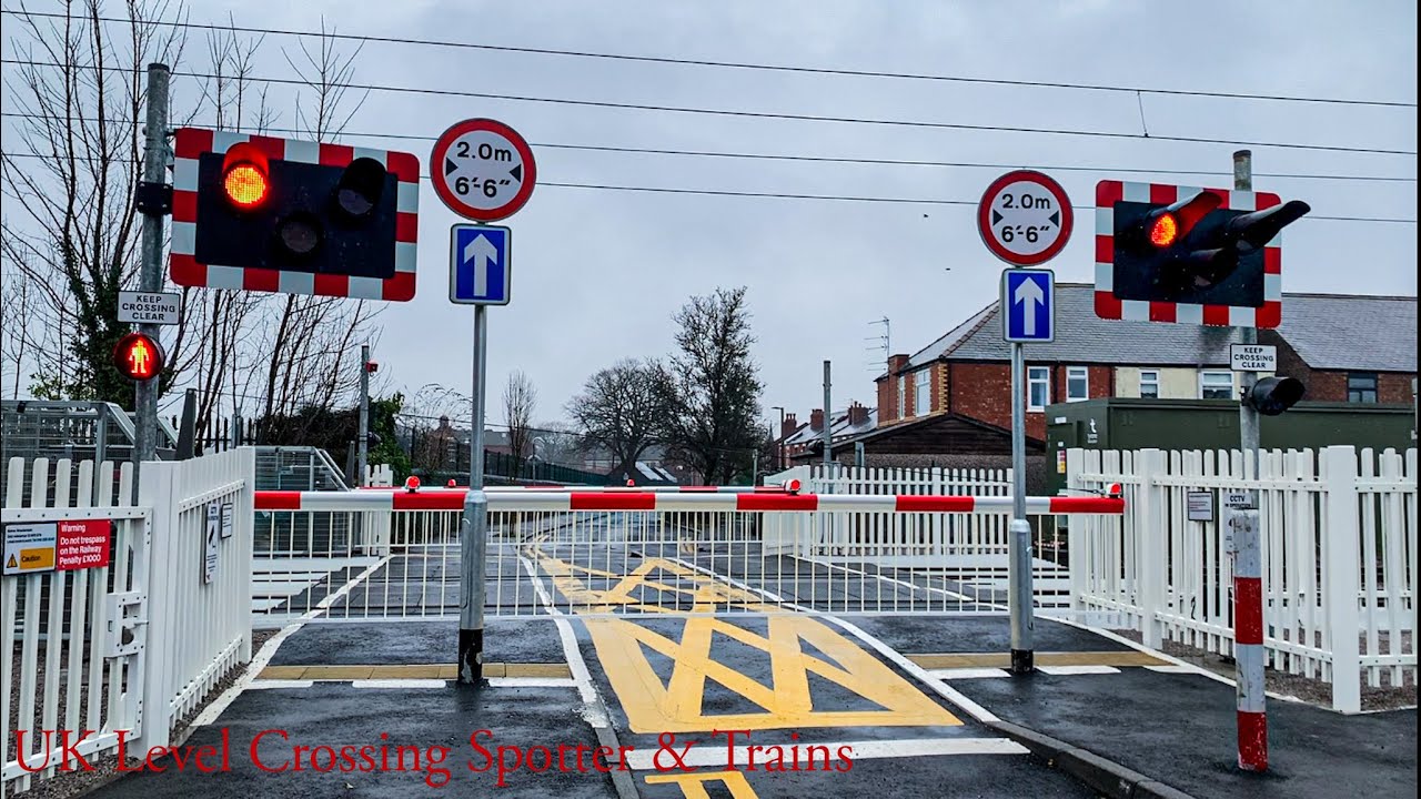 The Fully Refurbished Woodsmoor Level Crossing, Greater Manchester ...