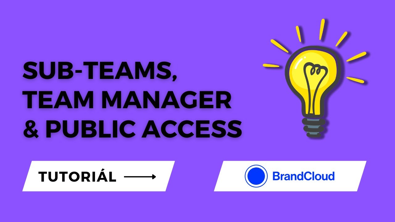 Sub-teams, Team manager & Public access in BrandCloud - YouTube