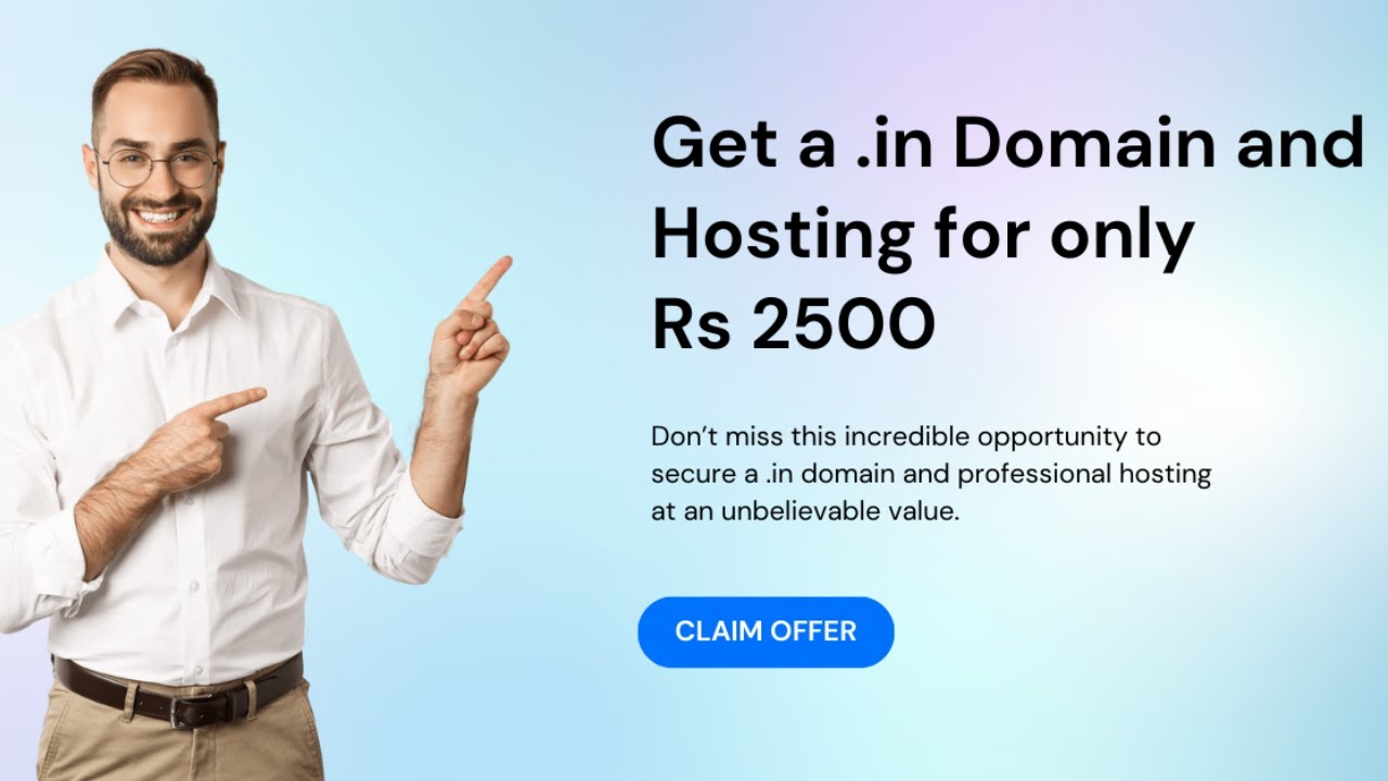 Nick Vlogs | Get a .in Domain and Hosting for only Rs 2500 - YouTube