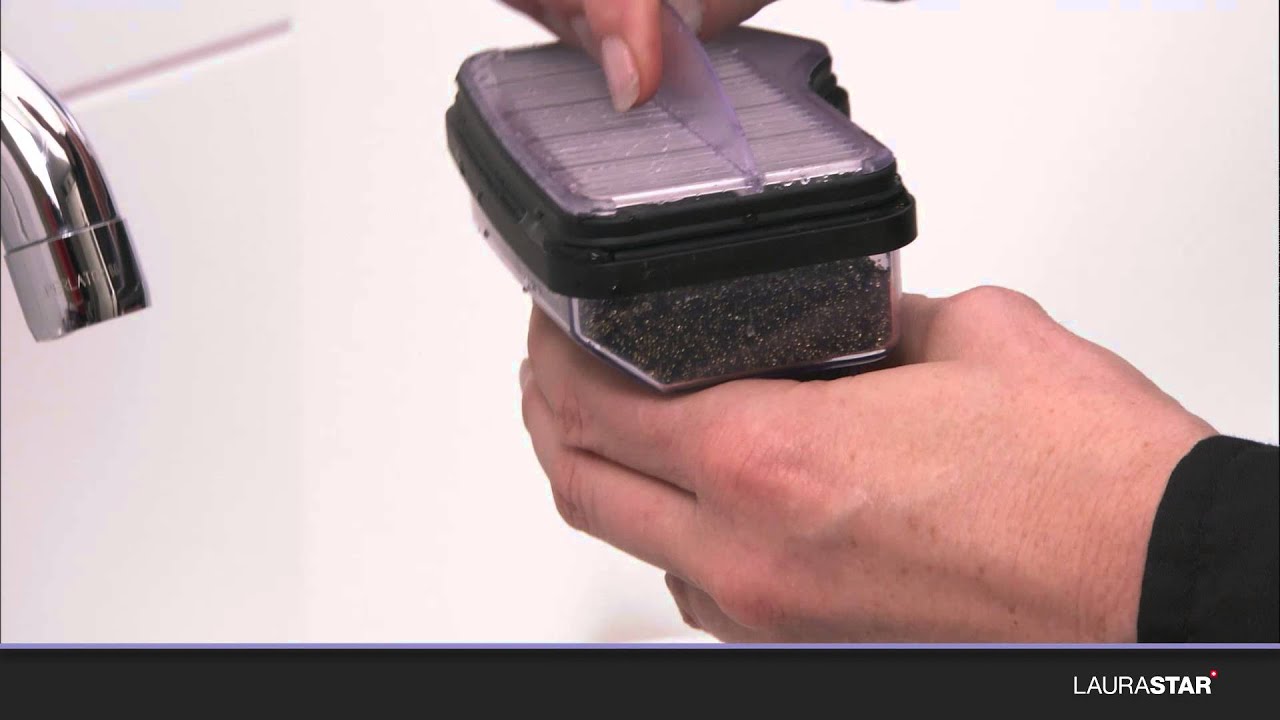 Laurastar - How to replace the water filter with anti-scale granules ...