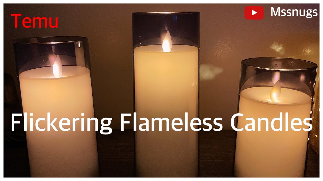 3 pcs Gray Flickering Flameless Candles Review | TEMU - YouTube