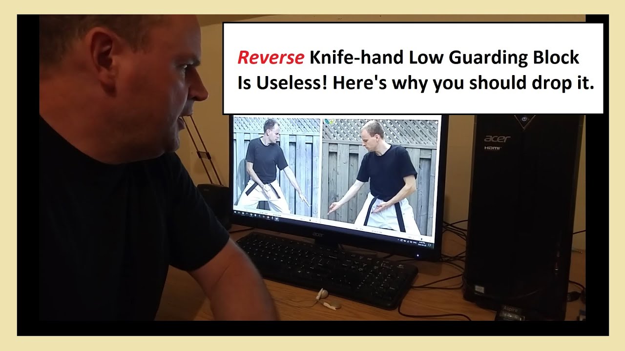 Reverse knife-hand low guarding block is useless - YouTube