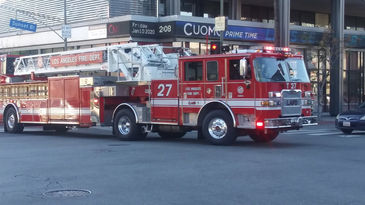 LAFD Light Force 27 Responding - YouTube