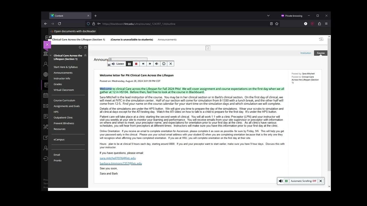 Blackboard | Using ReadSpeaker - YouTube