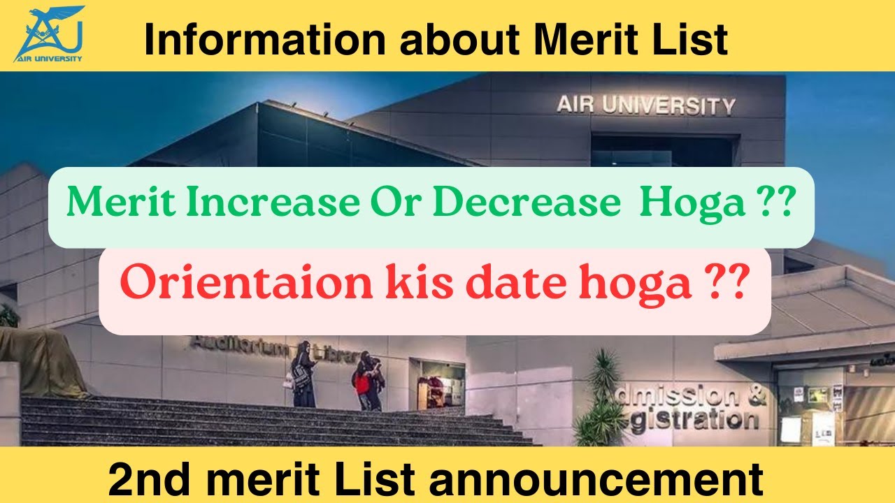 2nd Merit List announcement | Information about Merit List | Air ...