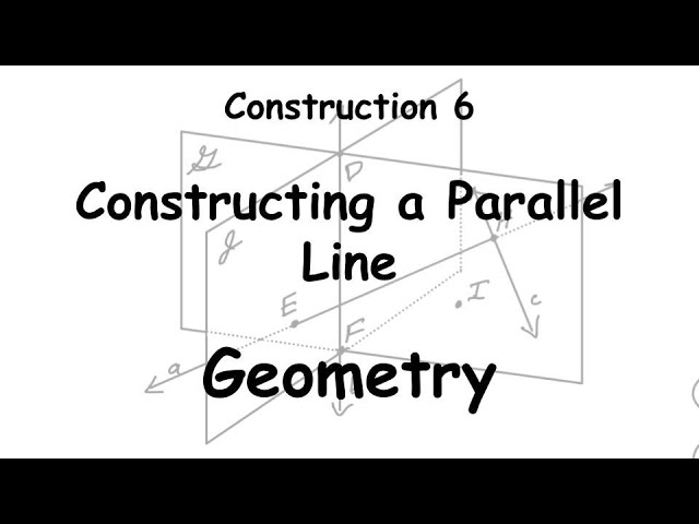 Parallel Line Construction Construction Of 36° Angle Using