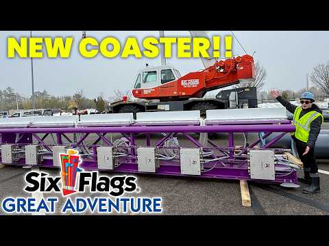 Track has ARRIVED for Six Flags Great Adventure's New Roller Coaster! | Full Construction Tour