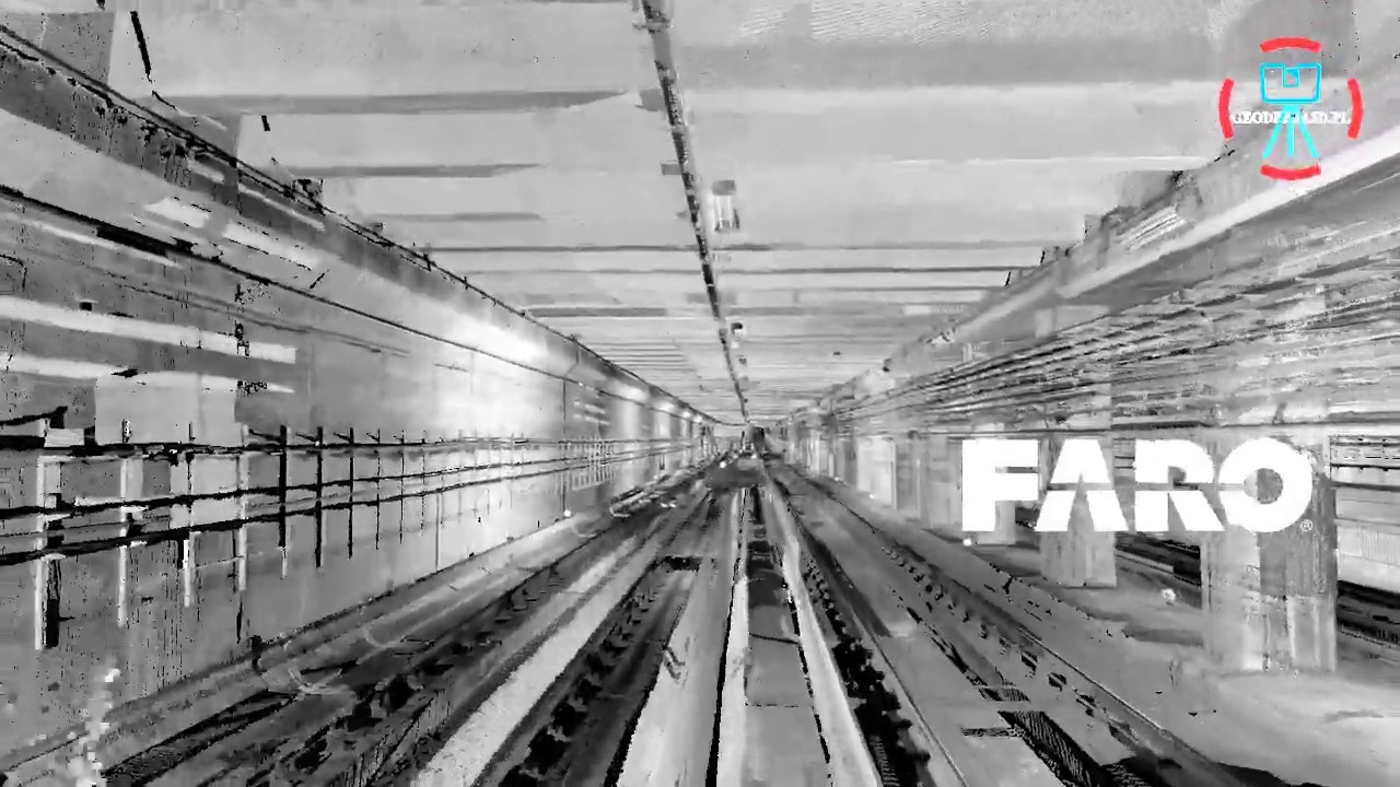 Tunnel point cloud flythrough - YouTube